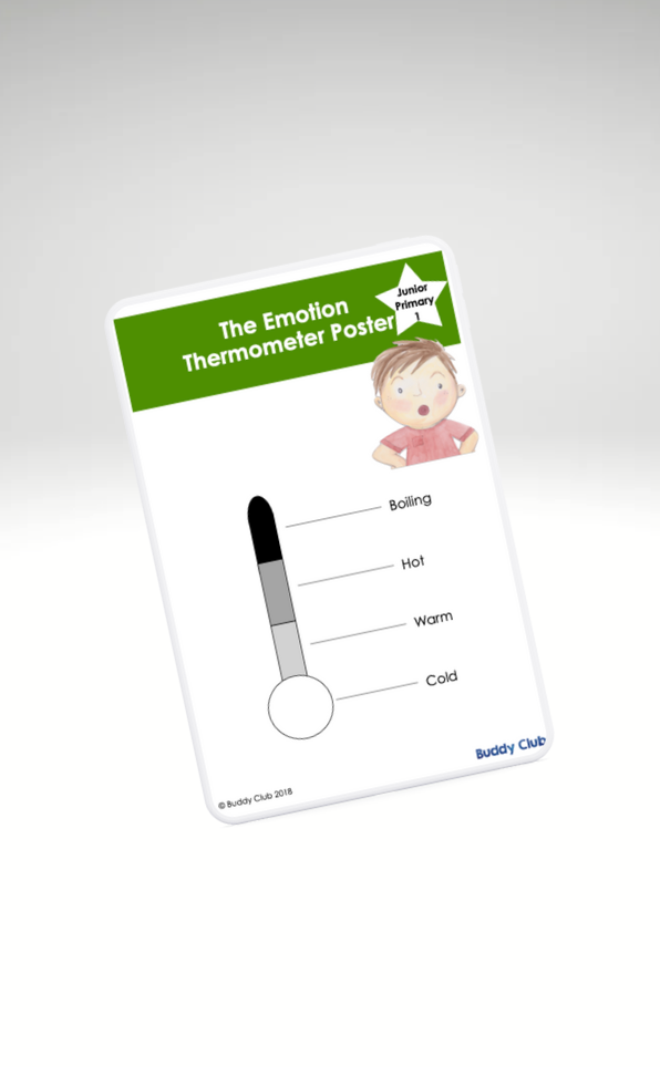 Faces & Feelings: JP: 1. The Emotion Thermometer - Poster – Buddy Club