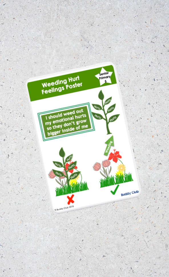 Faces & Feelings: SP: 5. Weeding Hurt Feelings - Poster – Buddy Club