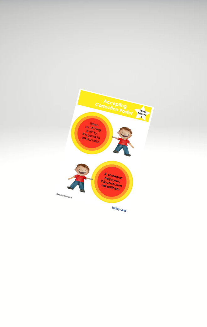 Chit & Chat: SP: 3. Accepting Correction - Poster – Buddy Club