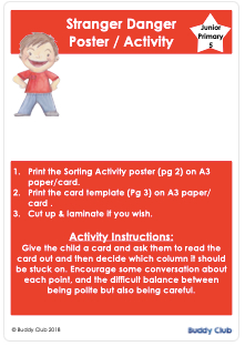 Meet & Greet: JP: 5. Stranger Danger - Poster/Activity – Buddy Club