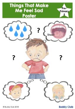 Faces & Feelings: PP: 5. ThIngs That Make Me Feel Sad - Poster – Buddy Club
