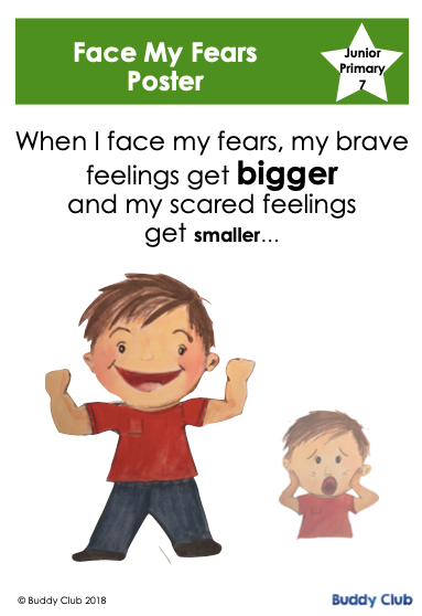 Faces & Feelings: JP: 7. I Can Face My Fears - Poster – Buddy Club