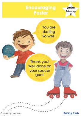 Chit & Chat: JP: 5. Encouraging - Poster – Buddy Club